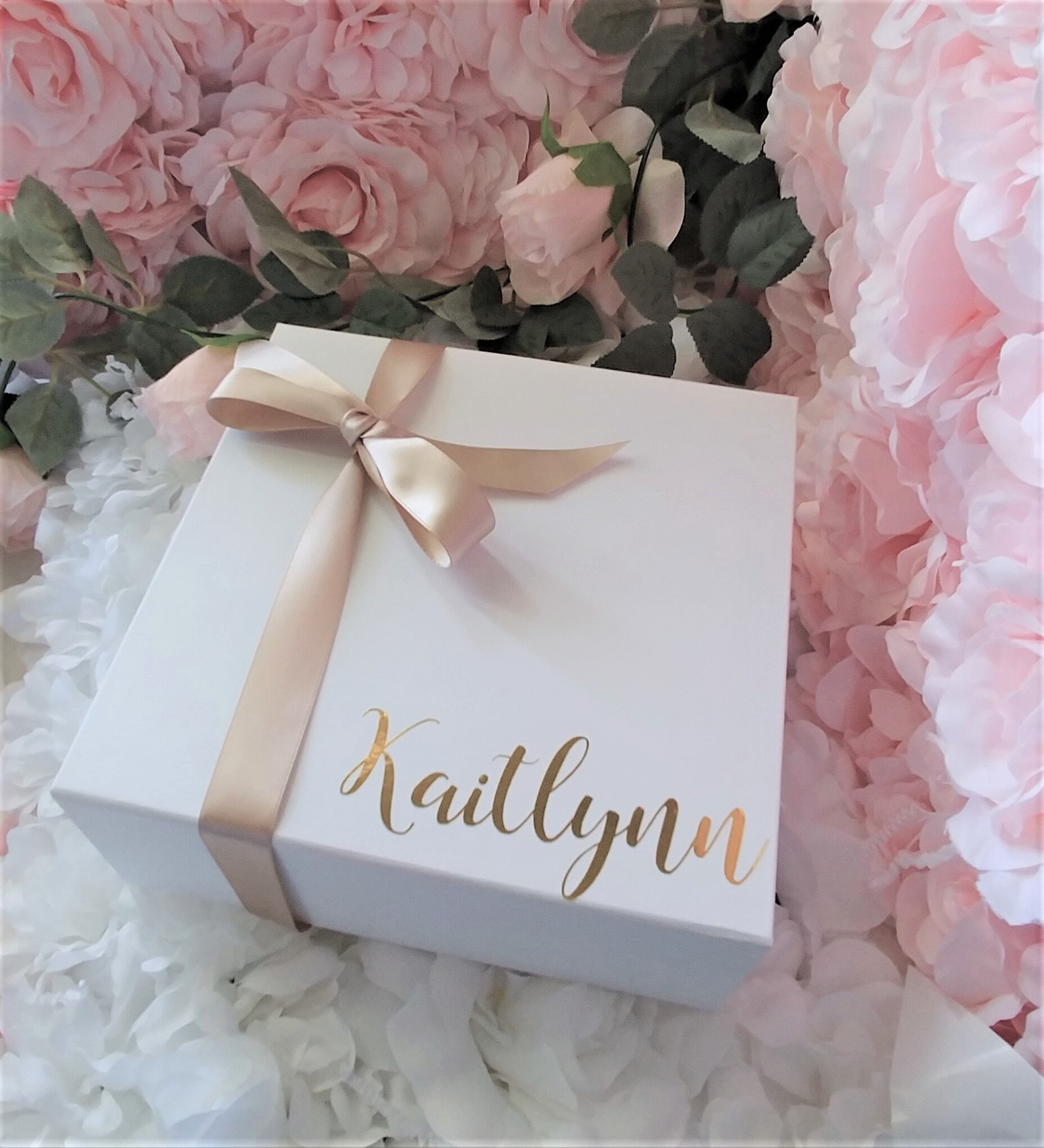 Empty Personalized Bridesmaid Proposal Box With Ribbon 8x8x4 Etsy