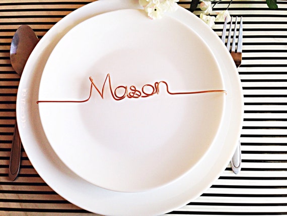 Custom Wire Name Table Wire Name Card Wedding Favor Escort | Etsy