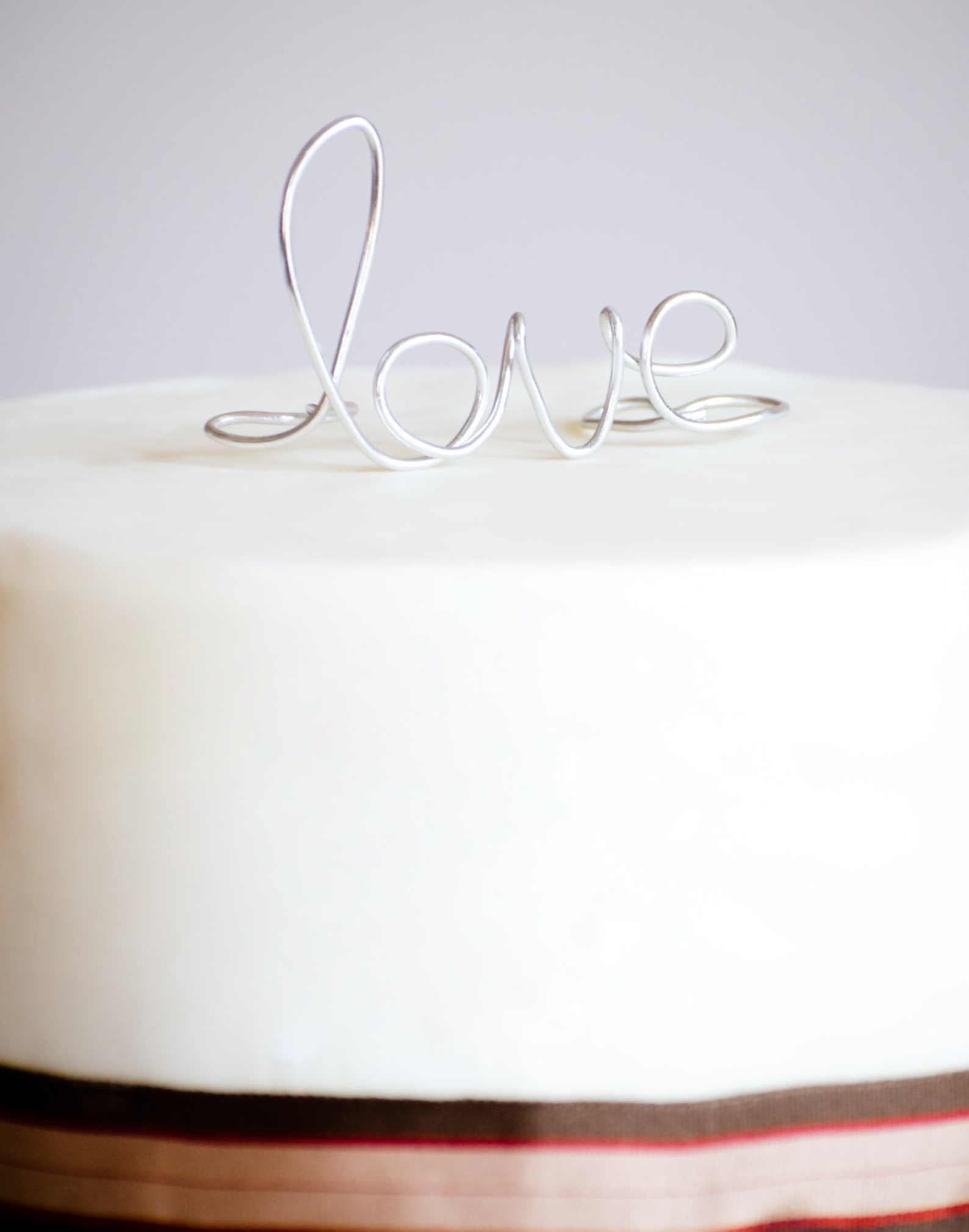 Love Cake Topper Silver Cake Topper Keepsake Wedding Topper | Etsy