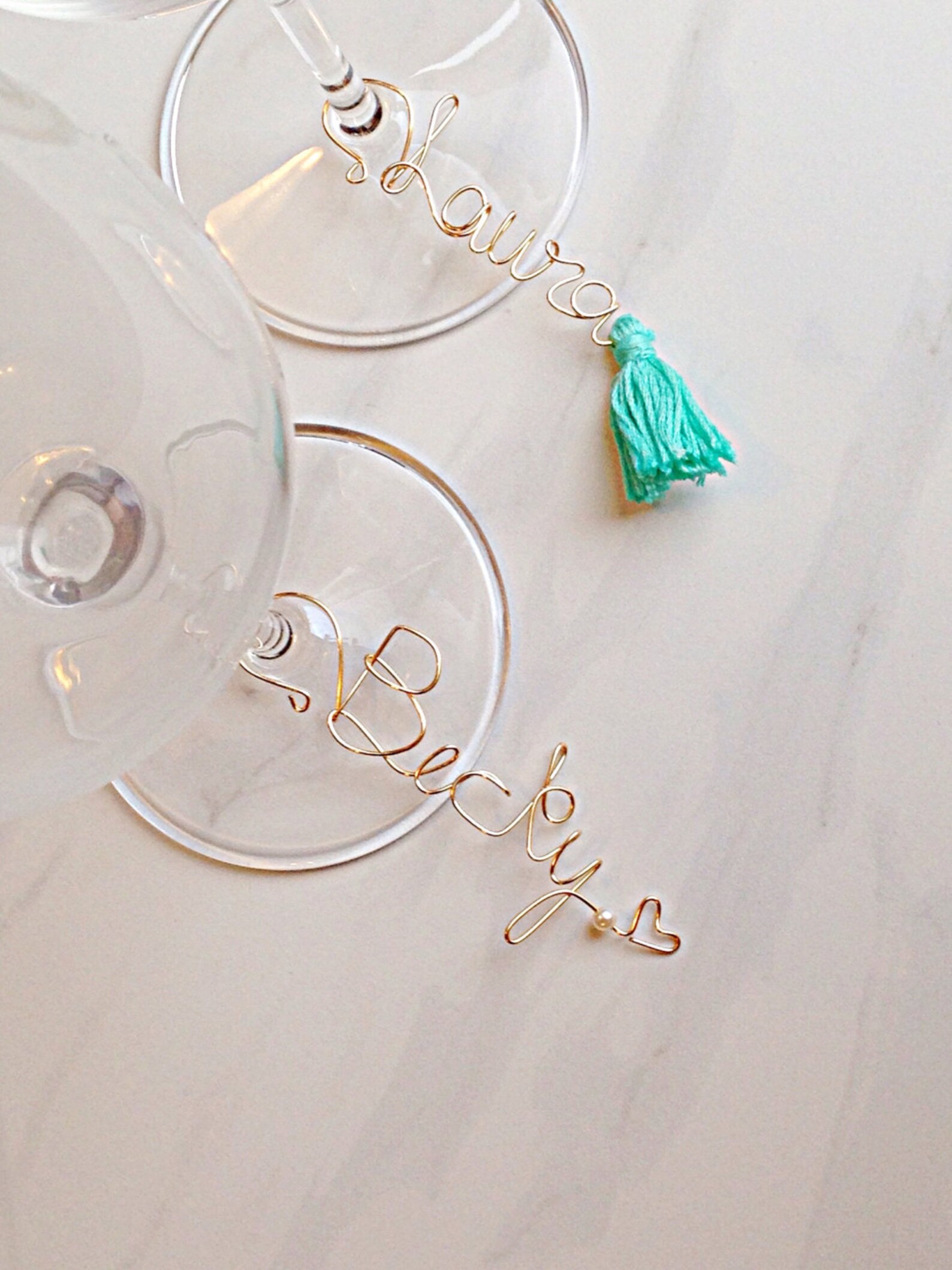 Glass Name Tags Custom Wine Charms Wine Glass Tags.07 - Etsy