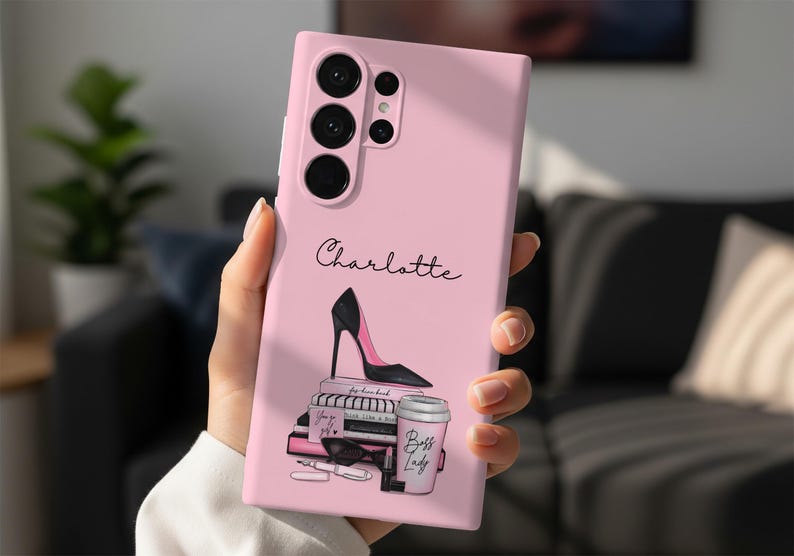 Personalized Pink Monogram Phone Case, Girly Cover (magsafe Compatible ...