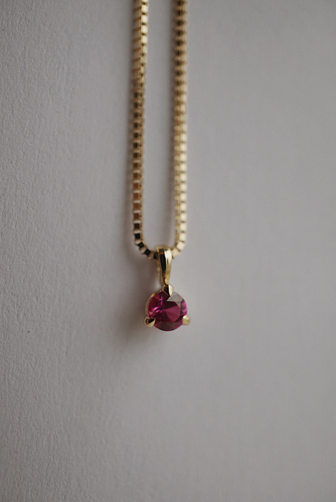 Baby Ruby Necklace made-to-order - Etsy