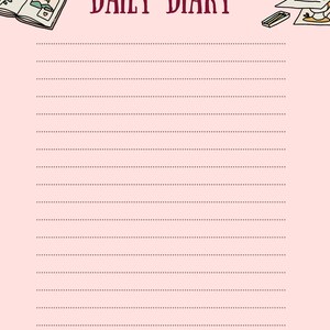 Printable Daily Planner Pink & Peach Aesthetic | Digital PDF Download ...
