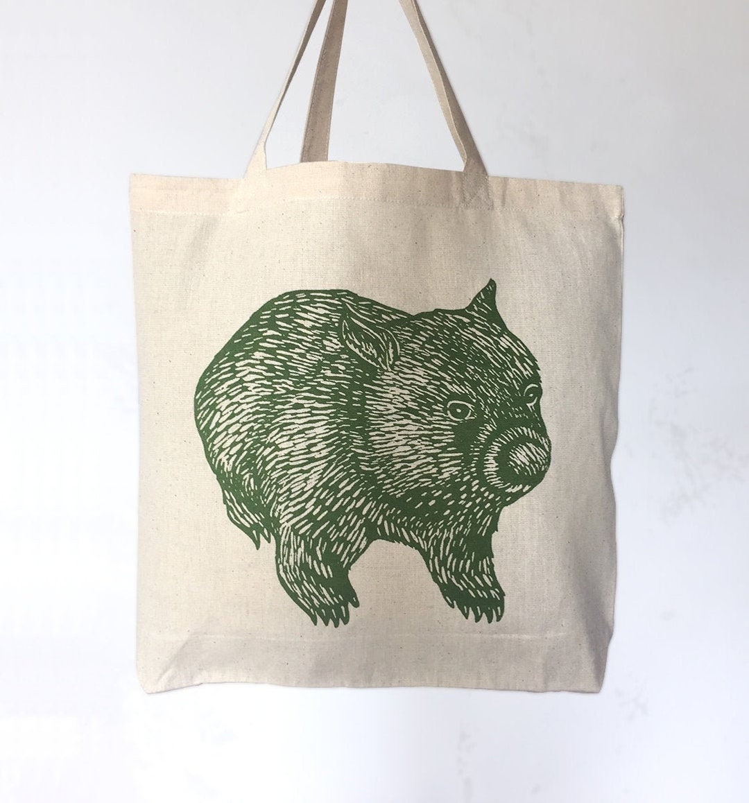 Tote Bag // Wombat Tote Bag // Wombat Shopper // Wombat Bag // Organic ...