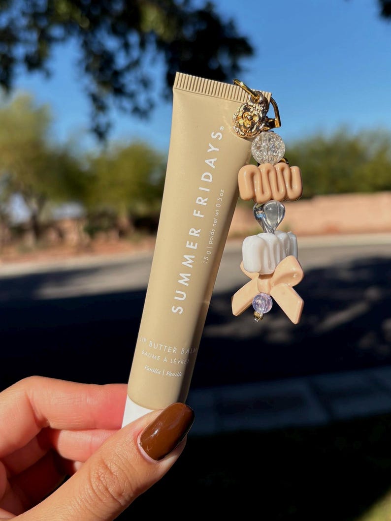 Lip Gloss Charm WITH Summer Fridays Lip Butter Balm, Lip Gloss Keychain ...