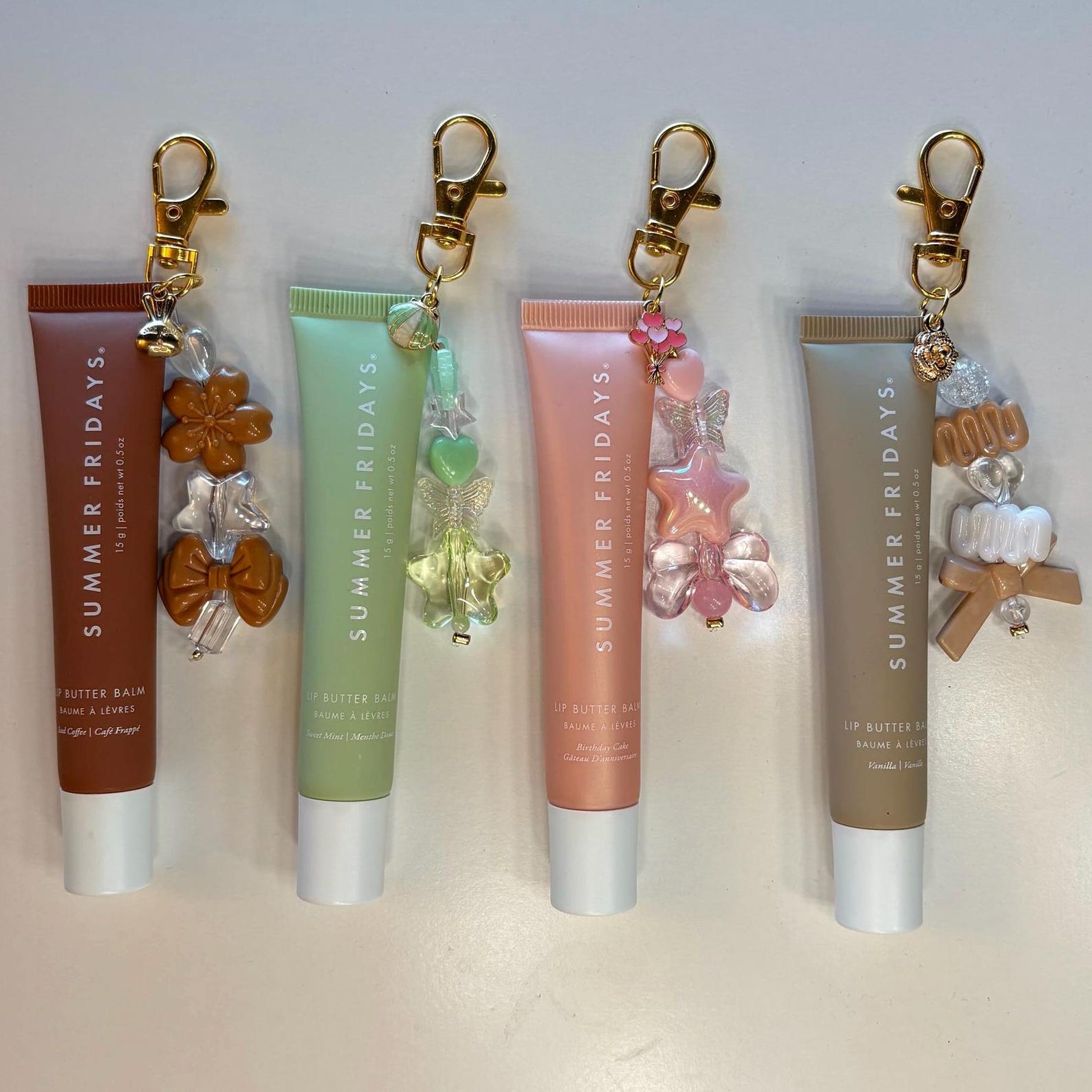 Lip Gloss Charm WITH Summer Fridays Lip Butter Balm, Lip Gloss Keychain ...