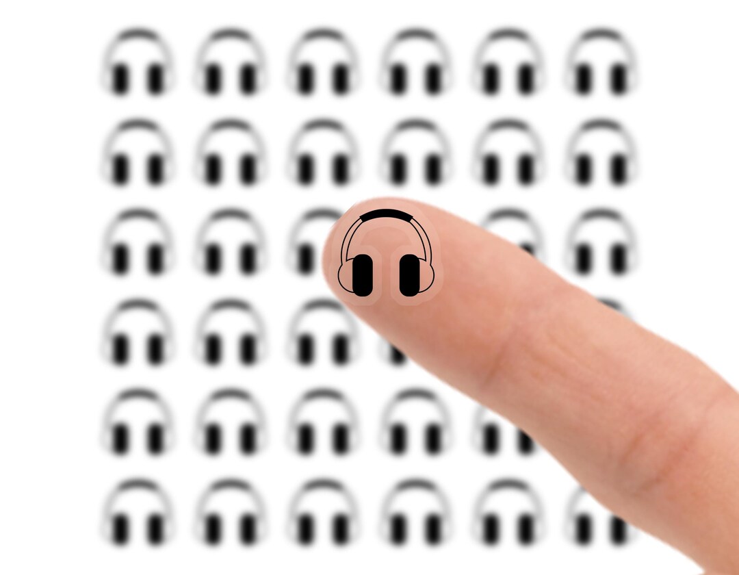 Headphones Mini Clear Icon Planner Sticker Sheet | 36 Stickers - Etsy