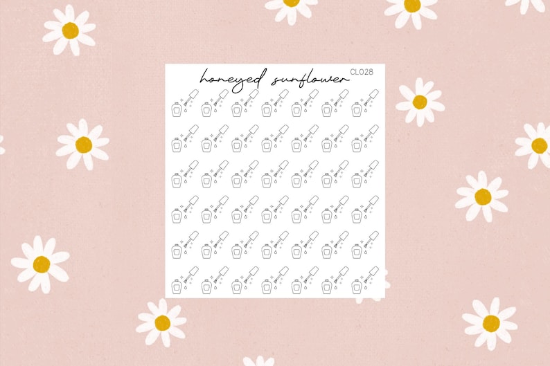 Nail Polish Mini Clear Icon Planner Sticker Sheet | 42 Stickers - Etsy