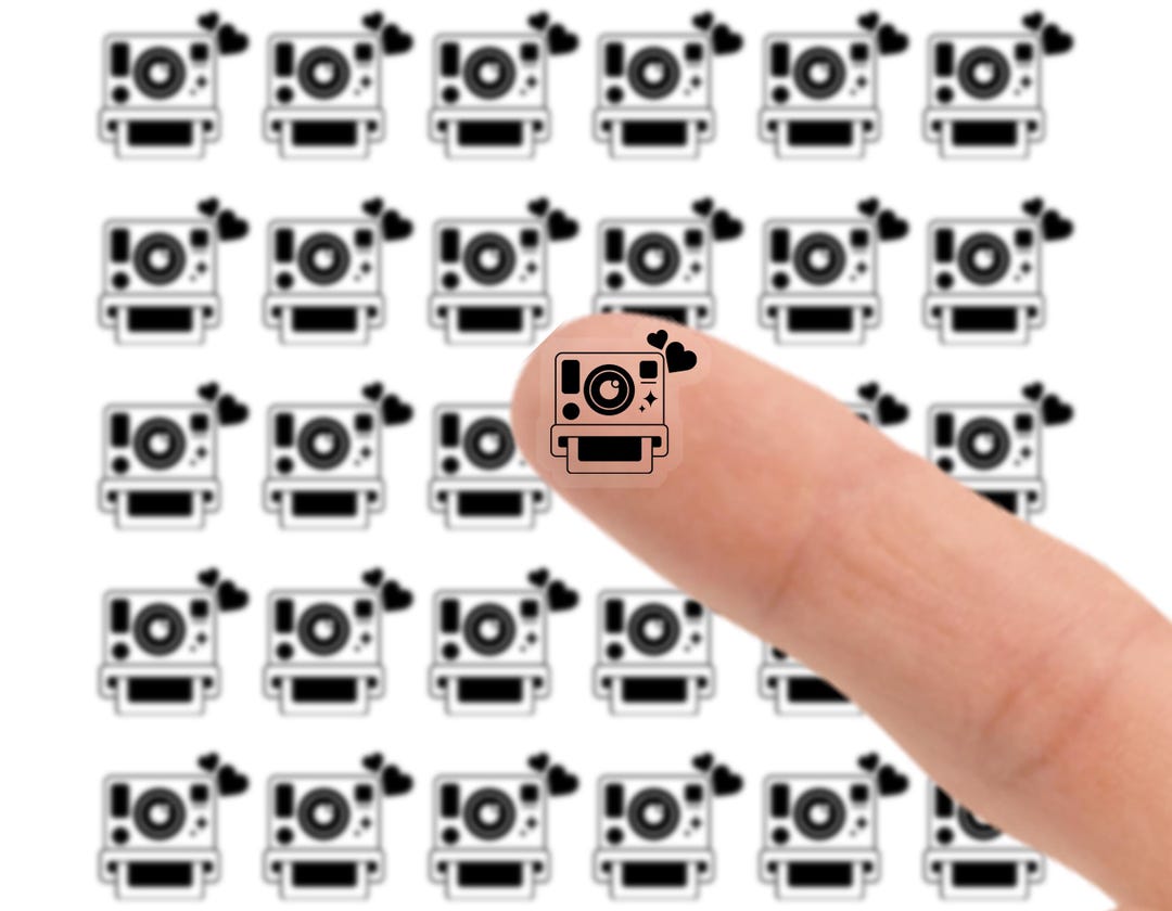Camera Mini Clear Icon Planner Sticker Sheet | 30 Stickers - Etsy