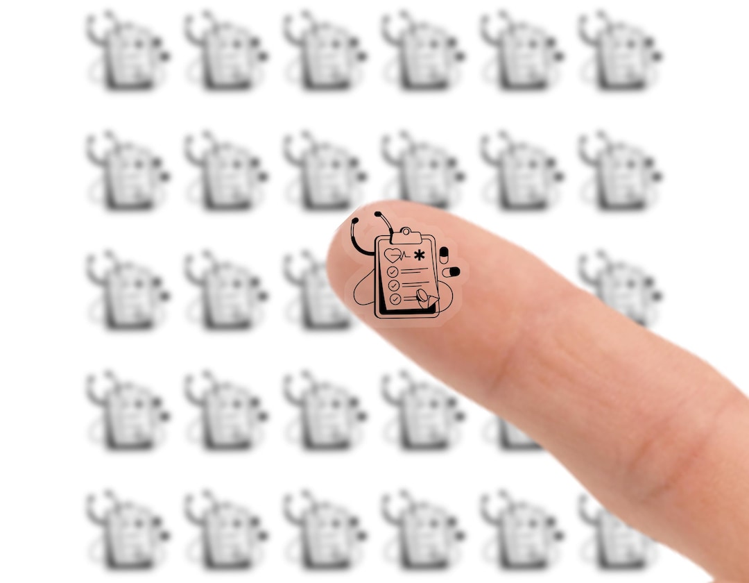 Medical Appointment Mini Clear Icon Planner Sticker Sheet | 30 Stickers ...