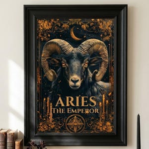 Aries Gift the Emperor Tarot Print | Gothic Dark Academia Art - Etsy