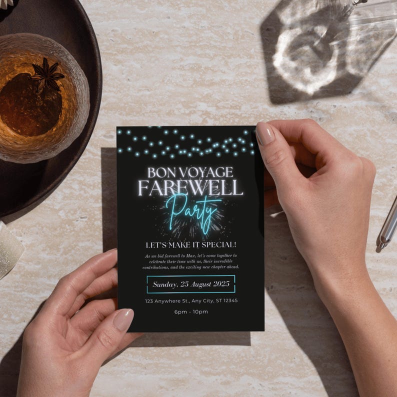 Editable Farewell Party Invitation Template - Digital Download | Going ...