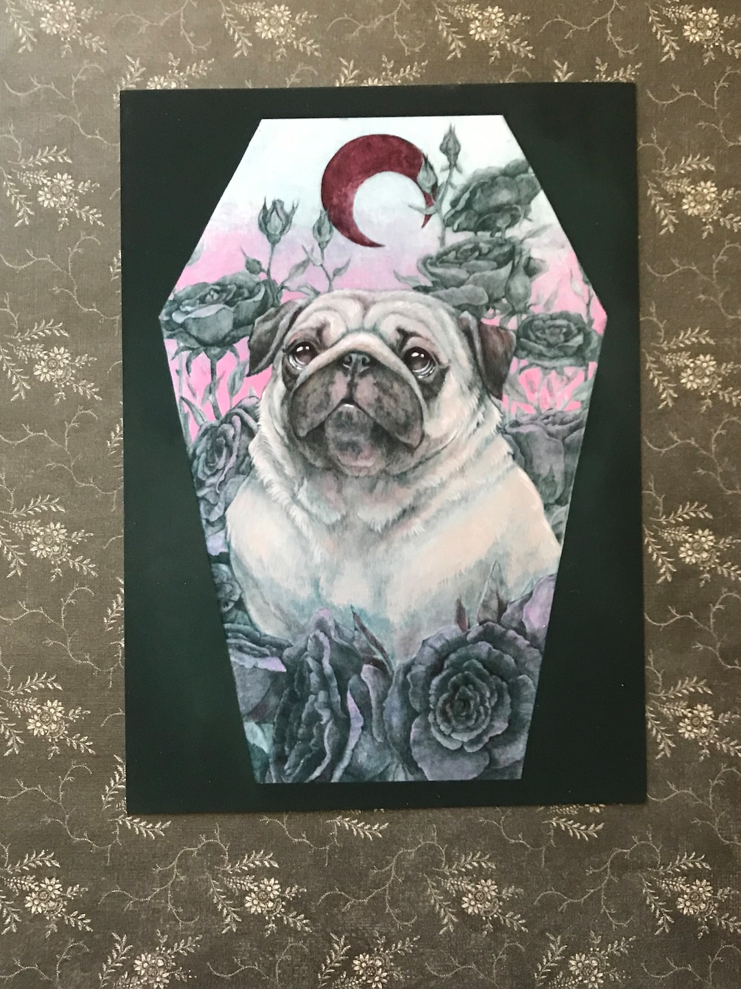 Toulouse 5x7 Spooky Pug Fine Art Print - Etsy