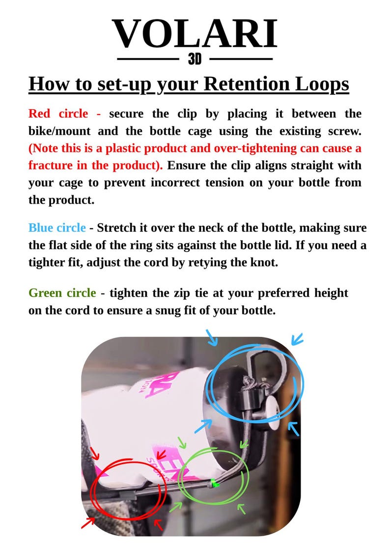 Volari3d | Bottle Retention Clip, Keeps Bottles Locked in for ...