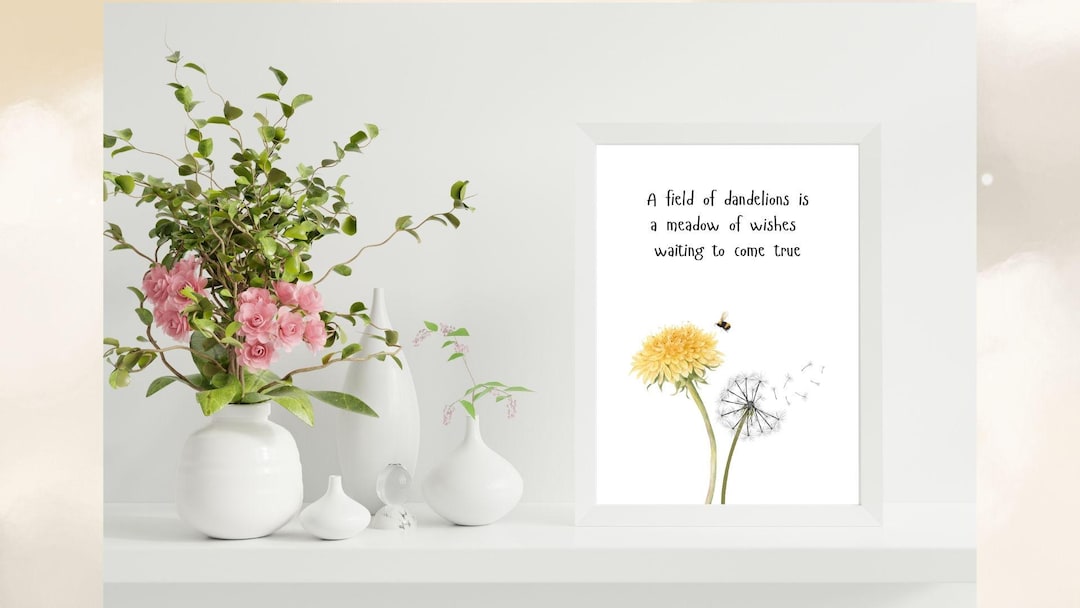 A Field of Dandelions Wall Art [digital] | Dandelion Print ...
