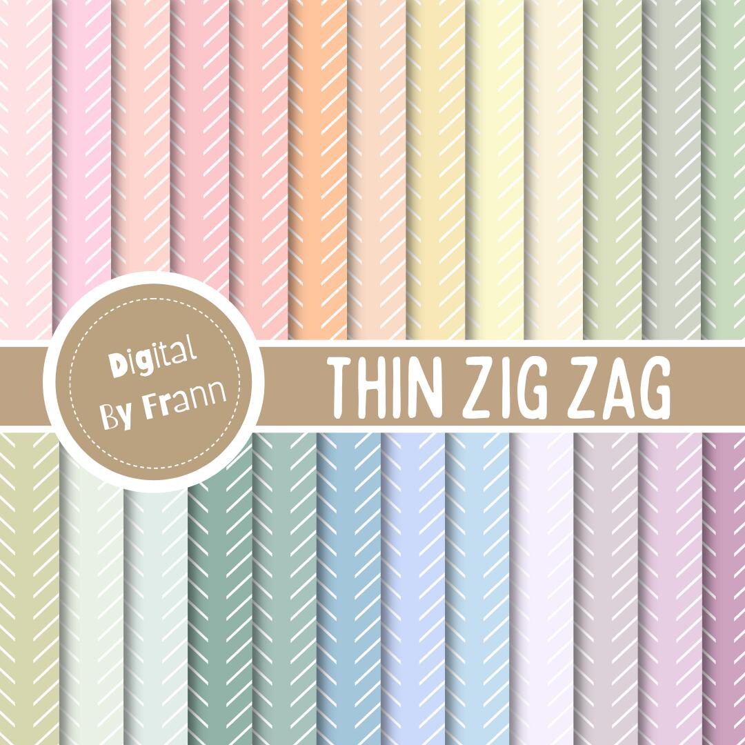 Zig Zag Scrapbooking Paper: Pastel Patterns (digital Download) - Etsy