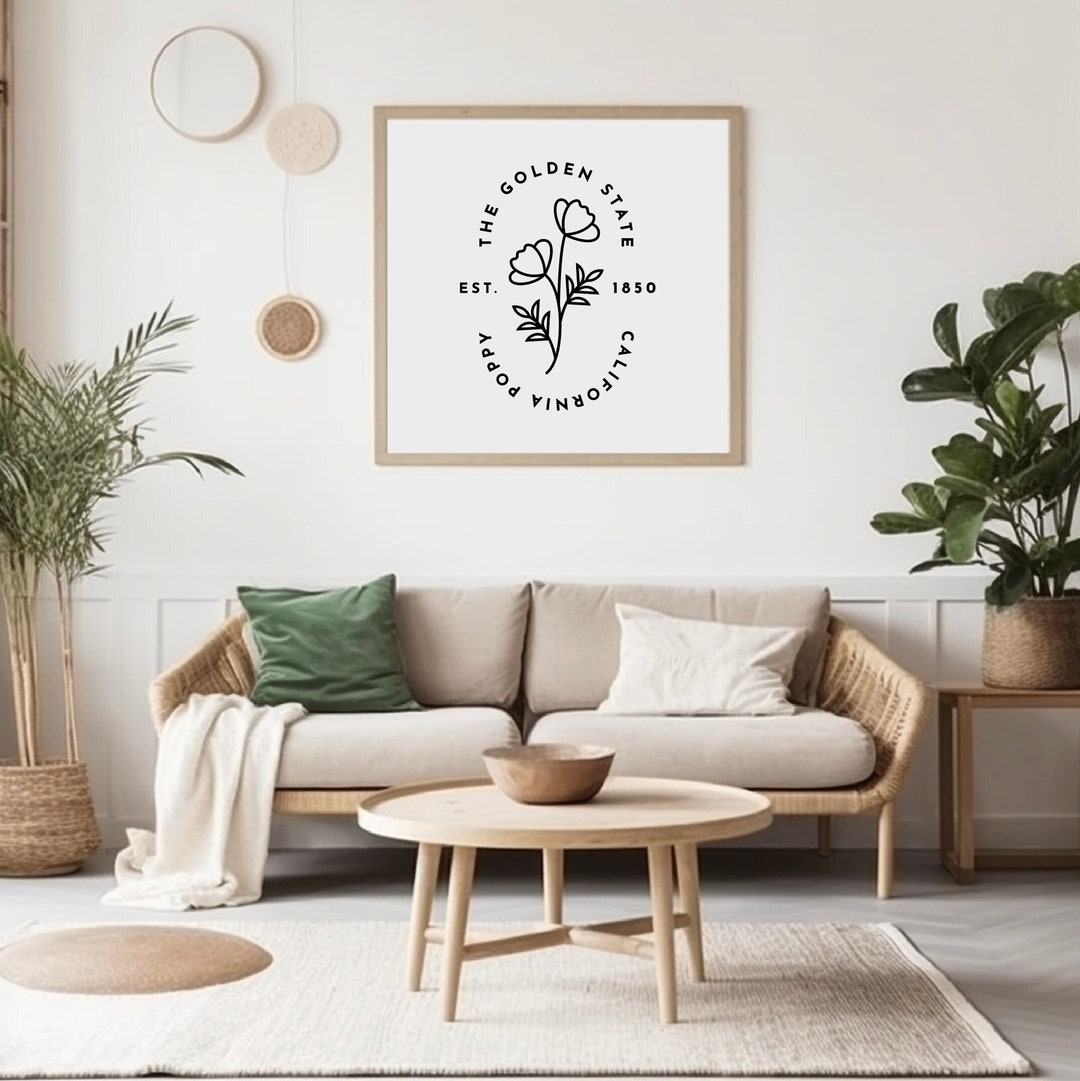 California Poppy Wall Art for Dorm Graduation Gift Golden State ...