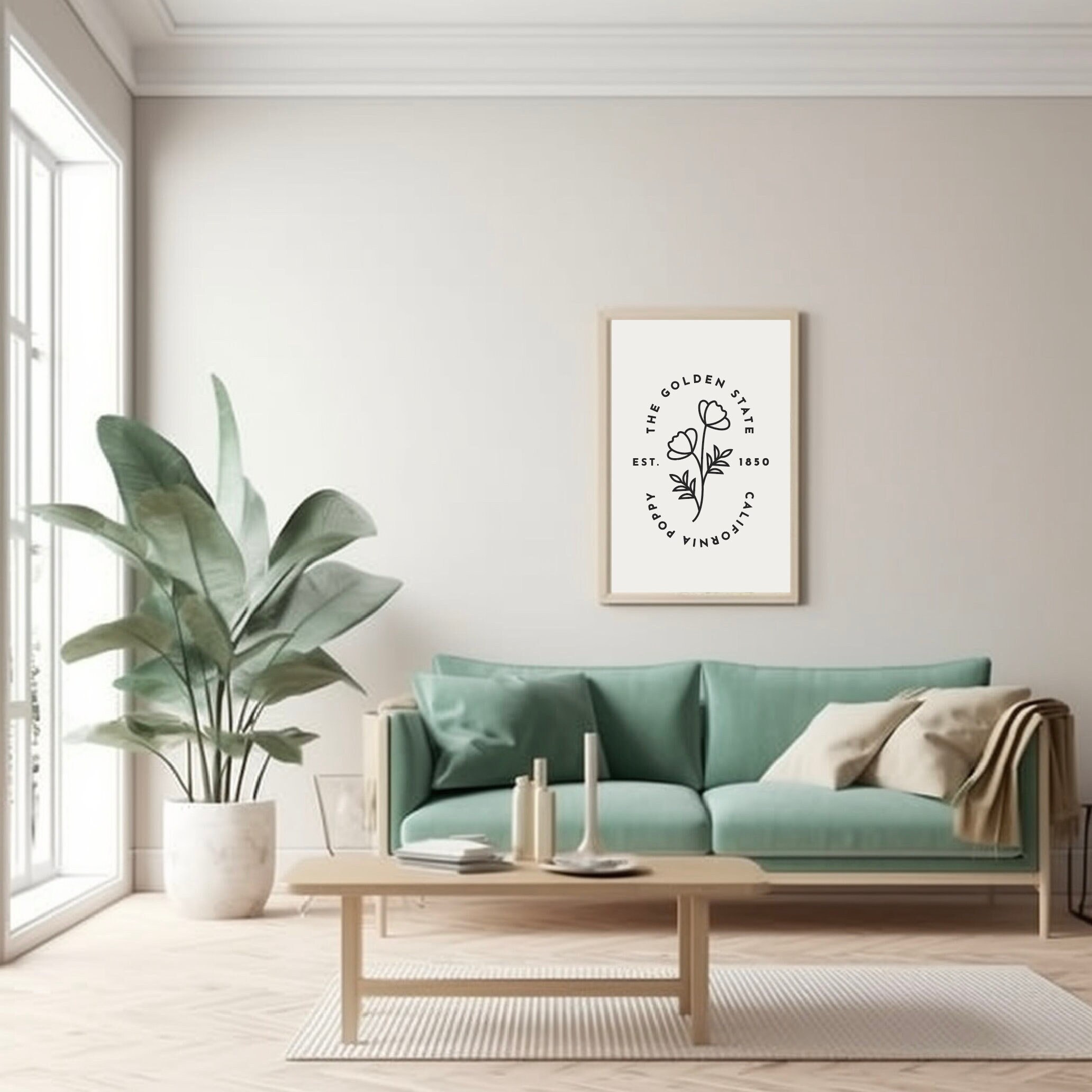 California Poppy Wall Art for Dorm Graduation Gift Golden State ...