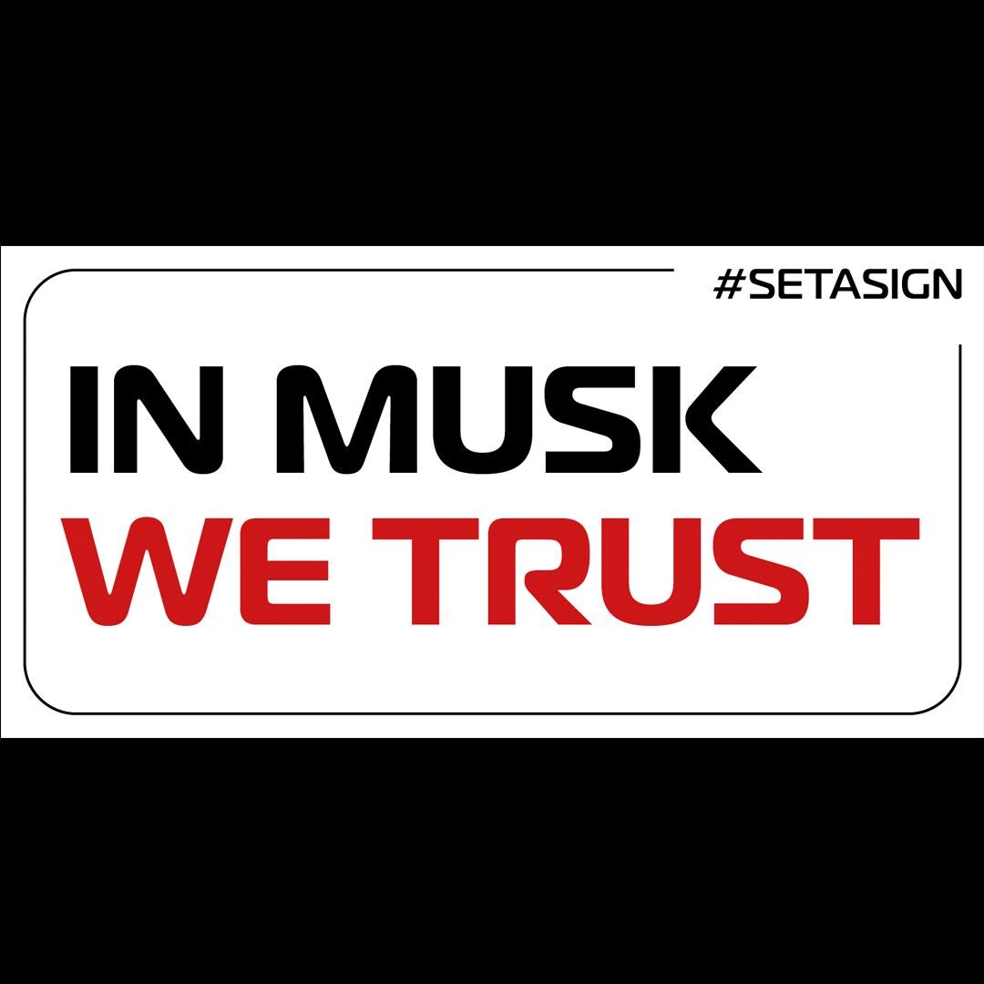 In Musk We Trust - Tesla/stickers/car Stickers - Etsy