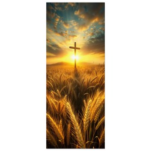 Rugged Cross in a Wheat Field - Etsy