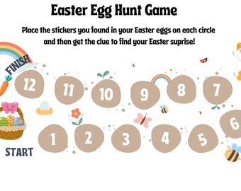 Easter Egg Hunt Printable Coloring Page - Etsy