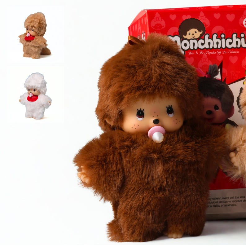 Monchhichi Plush Keychain | 6'' Monchichi Doll | Comes in a Suprise Box ...