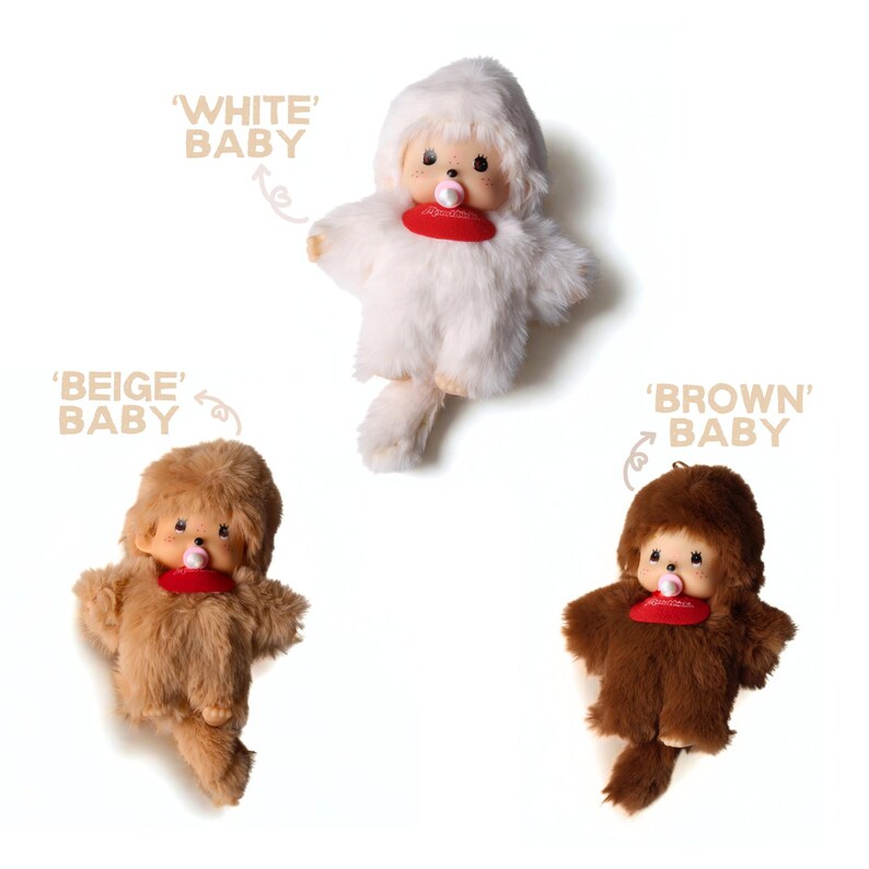 Monchhichi Plush Keychain | 6'' Monchichi Doll | Comes in a Suprise Box ...