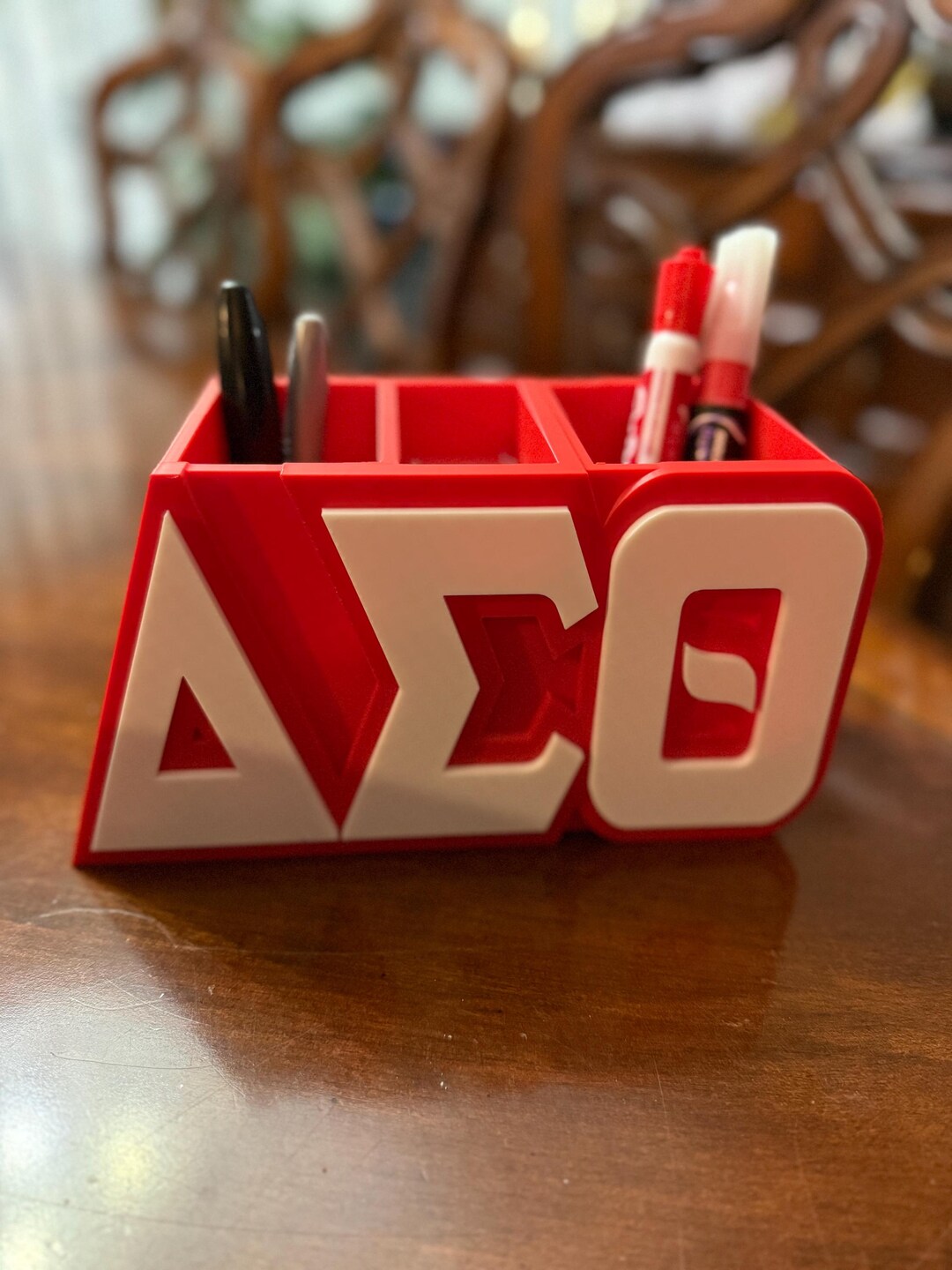Delta Sigma Theta Greek Desk Organizer Pen Pencil Holder - Etsy