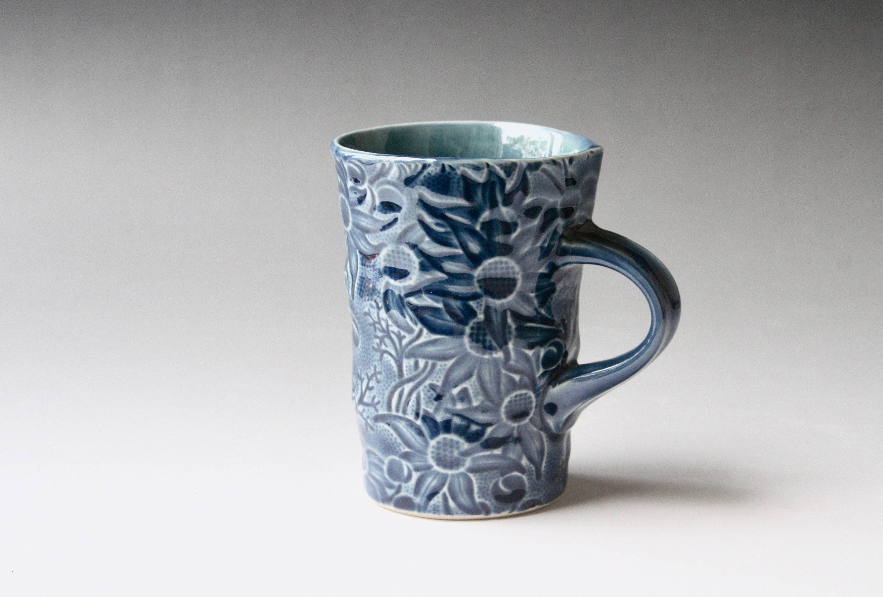 Tall Mug With Australian Flannel Flower Design - Etsy Australia