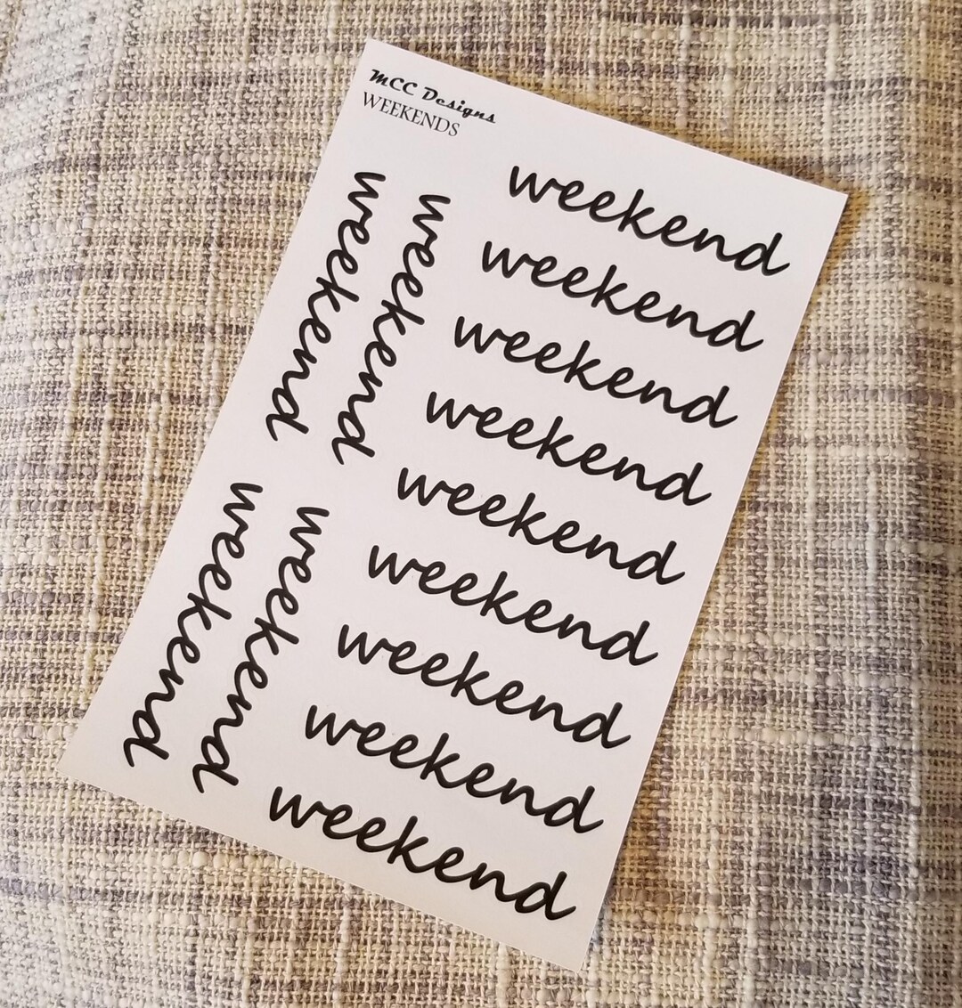 Weekend Banner Script - Etsy