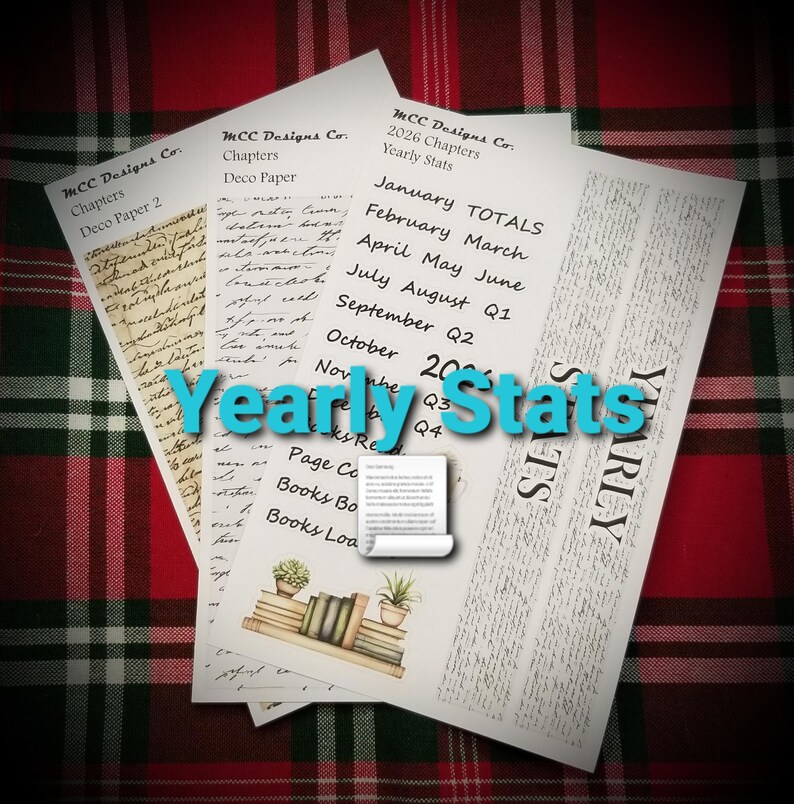 Reading Journal Yearly Stats - Etsy