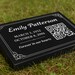 Personalized Granite Memorial Stone With QR Code: Digital Obituary ...