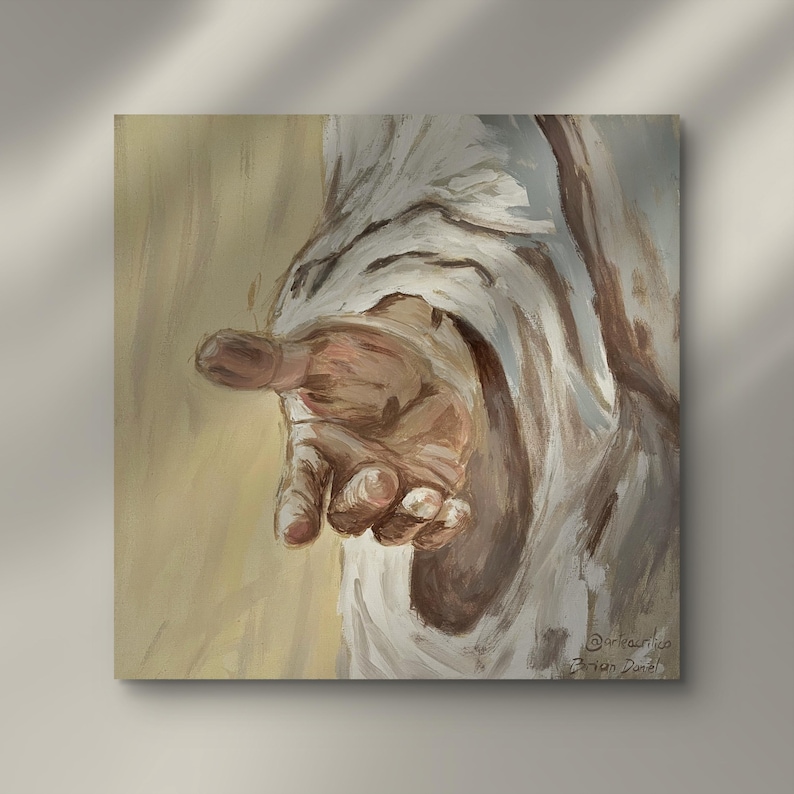 Jesus Hand Wall Art Printable, Christian Digital Download, Religious ...