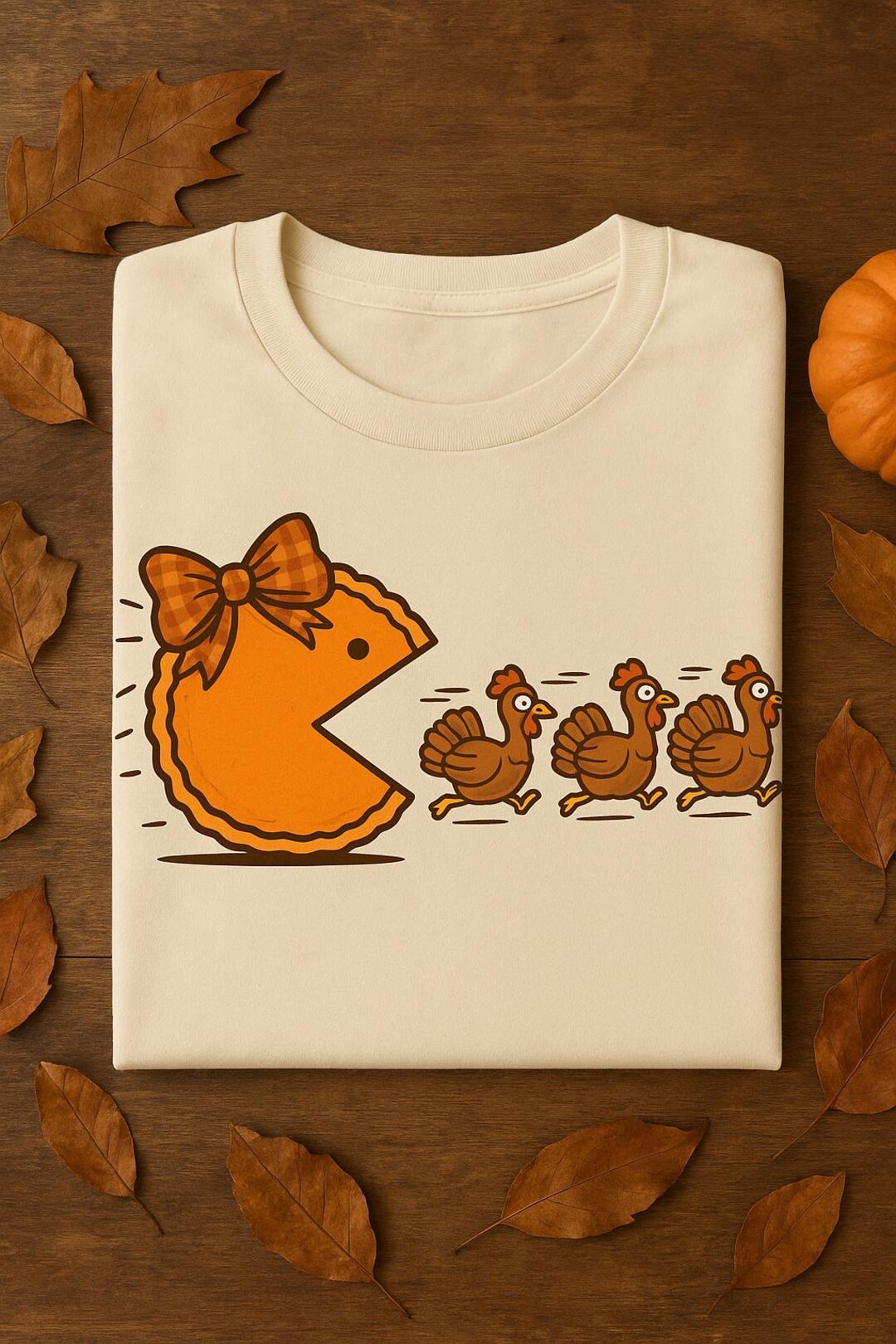 Funny Thanksgiving Clipart: Pie Chasing Turkeys PNG (digital Download ...