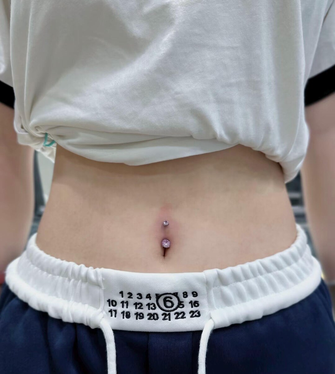Curved Barbell Perforation, Belly Button Strip, Body Perforation ...