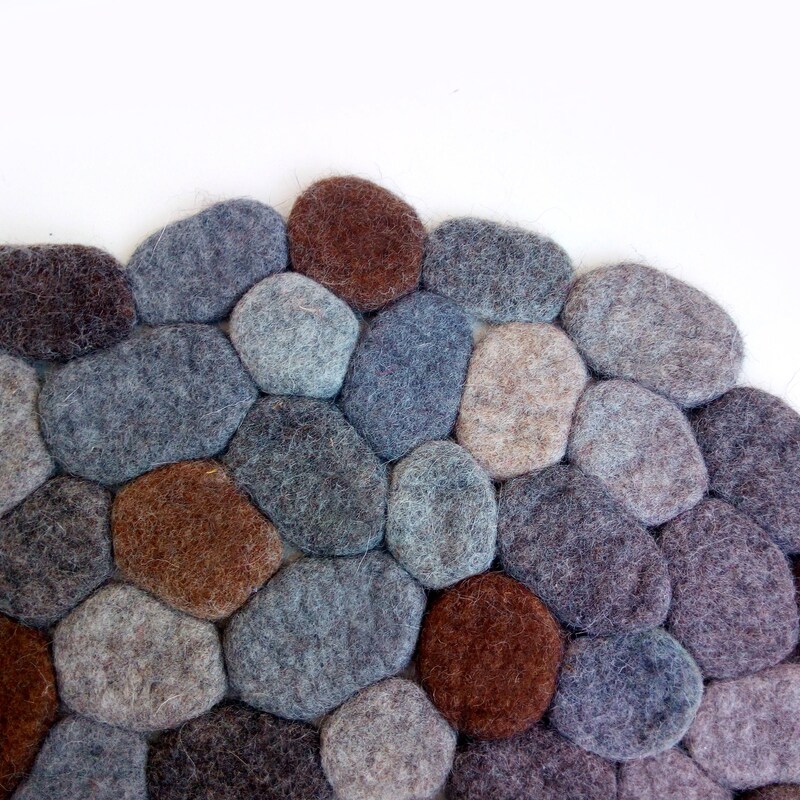 Felt Stones Rug - Etsy