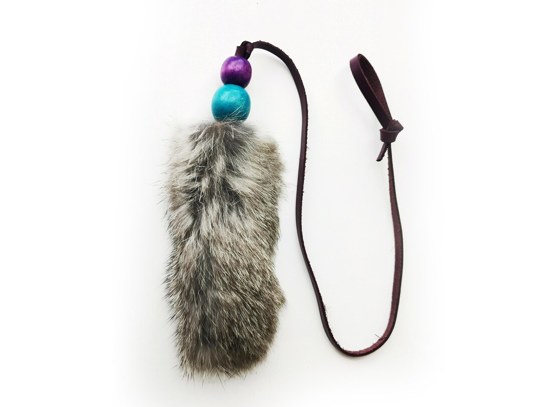 Modern Cat Toy With Sheep Fur Tail, Natural Organic Interactive Fidget ...