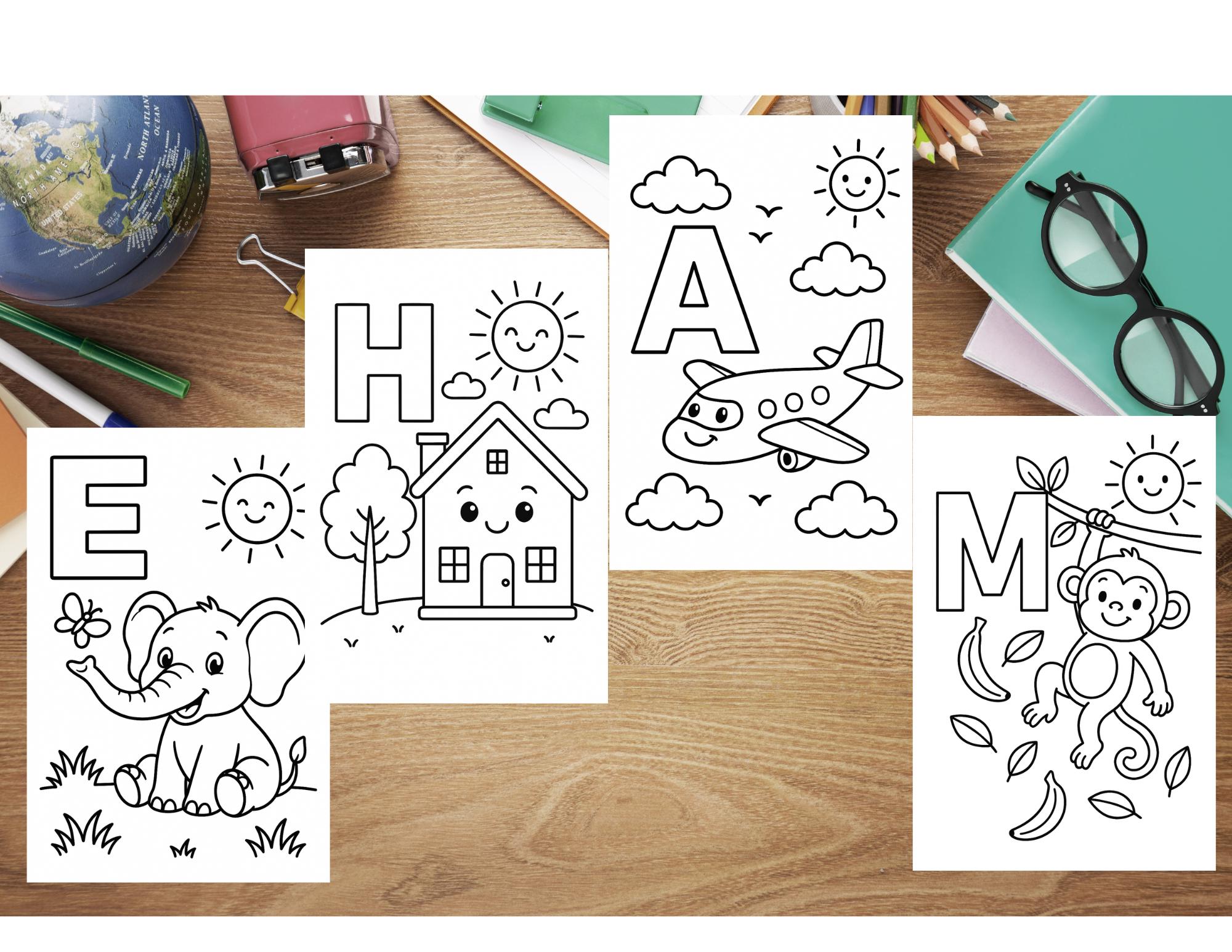 ABC Alphabet Coloring Book for Kids | A to Z Printable Coloring Pages ...
