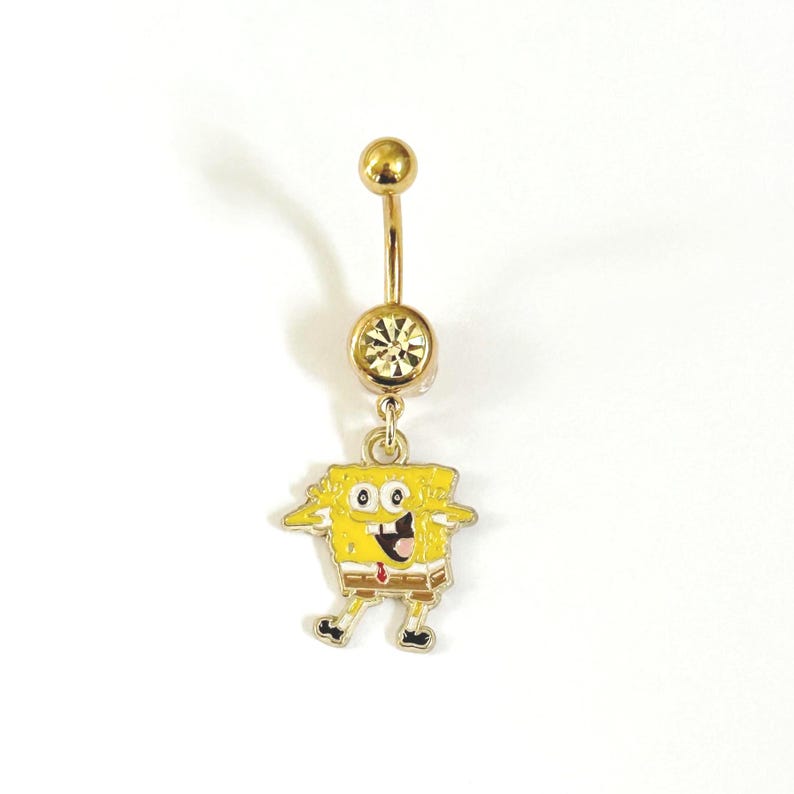 Spongebob & Patrick Belly Button Rings | Gold-tone Bikini Bottom ...