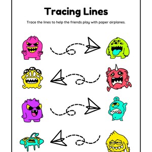 Monster Activity Book for Kids – Fun Tracing, Coloring, Mazes, Letters ...