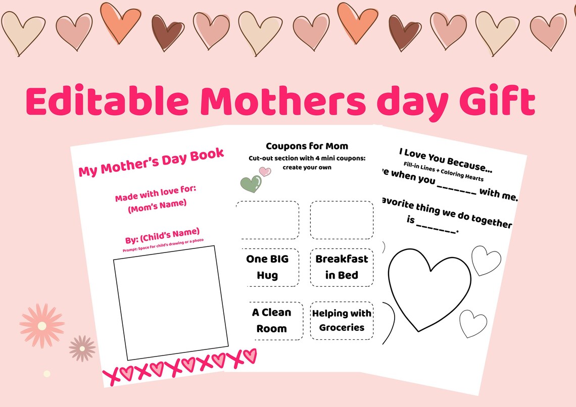 Editable Mother’s Day Book | Printable Kids Activity | Fill-in-the ...