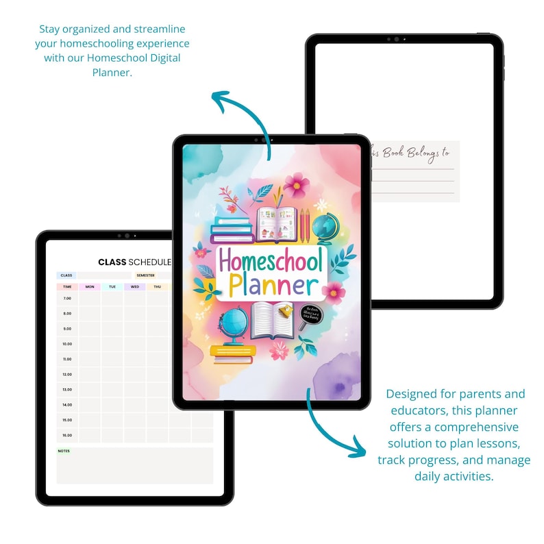 Homeschool Digital Planner | Printable PDF | Organize Your ...