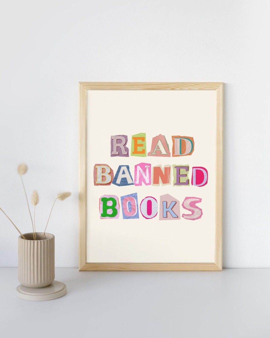 Read Banned Books Print: Cutout Magazine Style Poster (digital Download ...