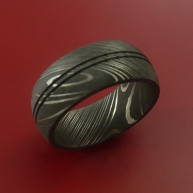 Damascus Steel Ring Wedding Band Genuine Craftsmanship - Etsy