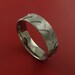 Titanium Tractor Tread Carved Design Ring Bold Unique Band Custom Made ...