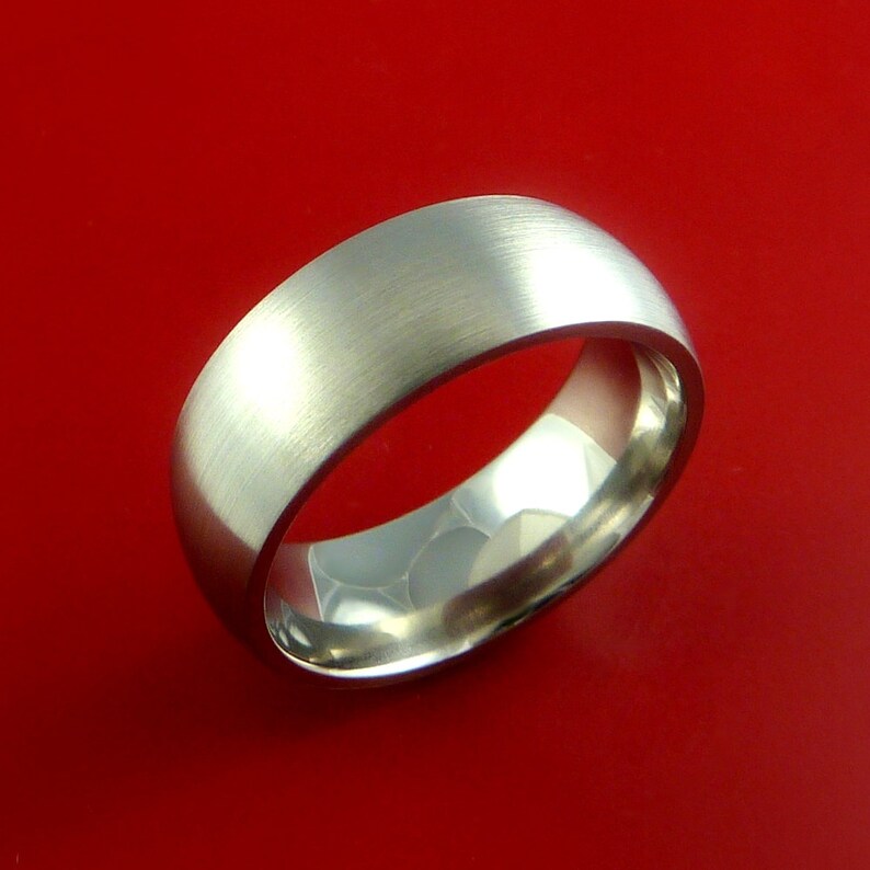 Cobalt Chrome Wedding Band Engagement Ring Made to Any Sizing and ...