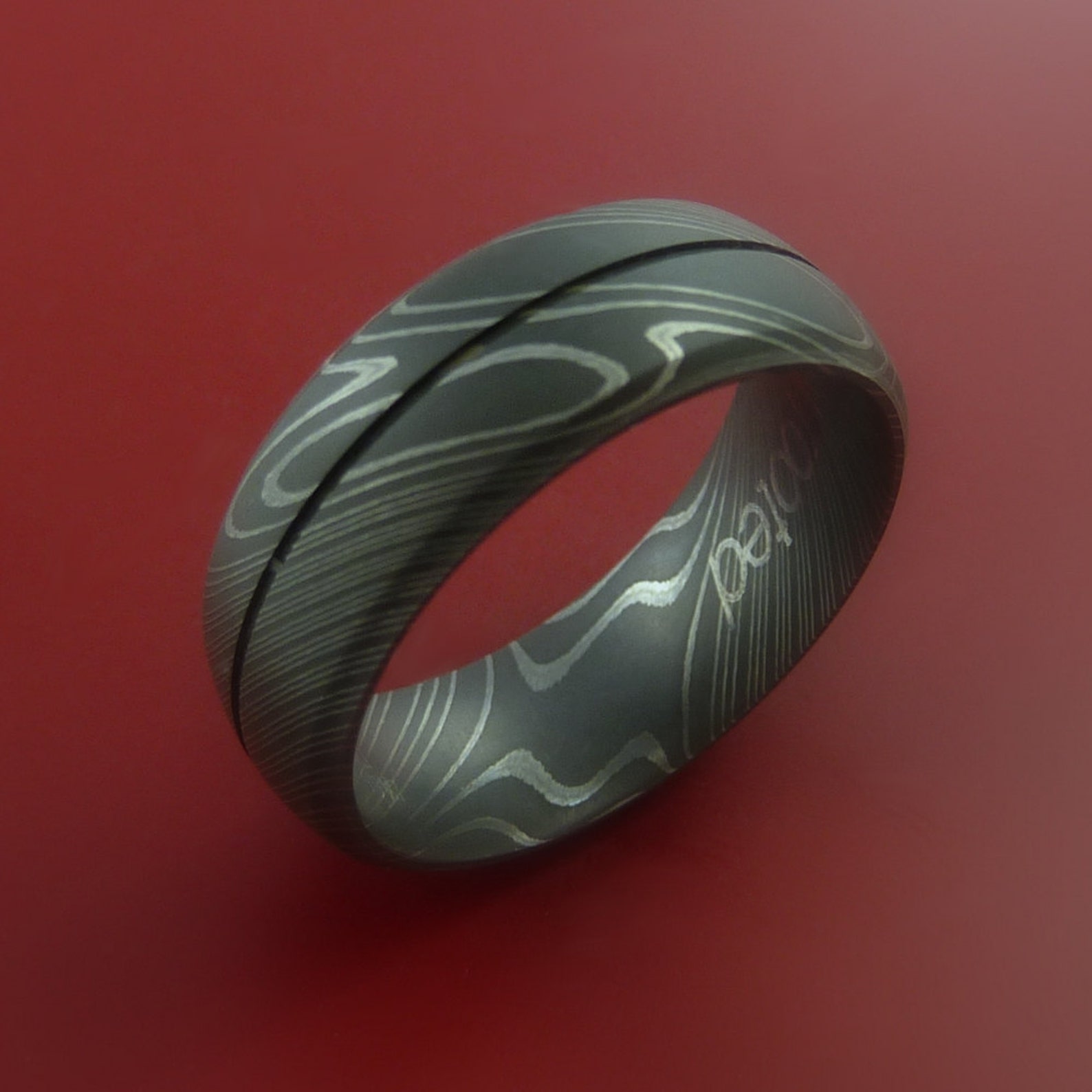 Damascus Steel Ring Wedding Band Genuine Craftsmanship Any - Etsy