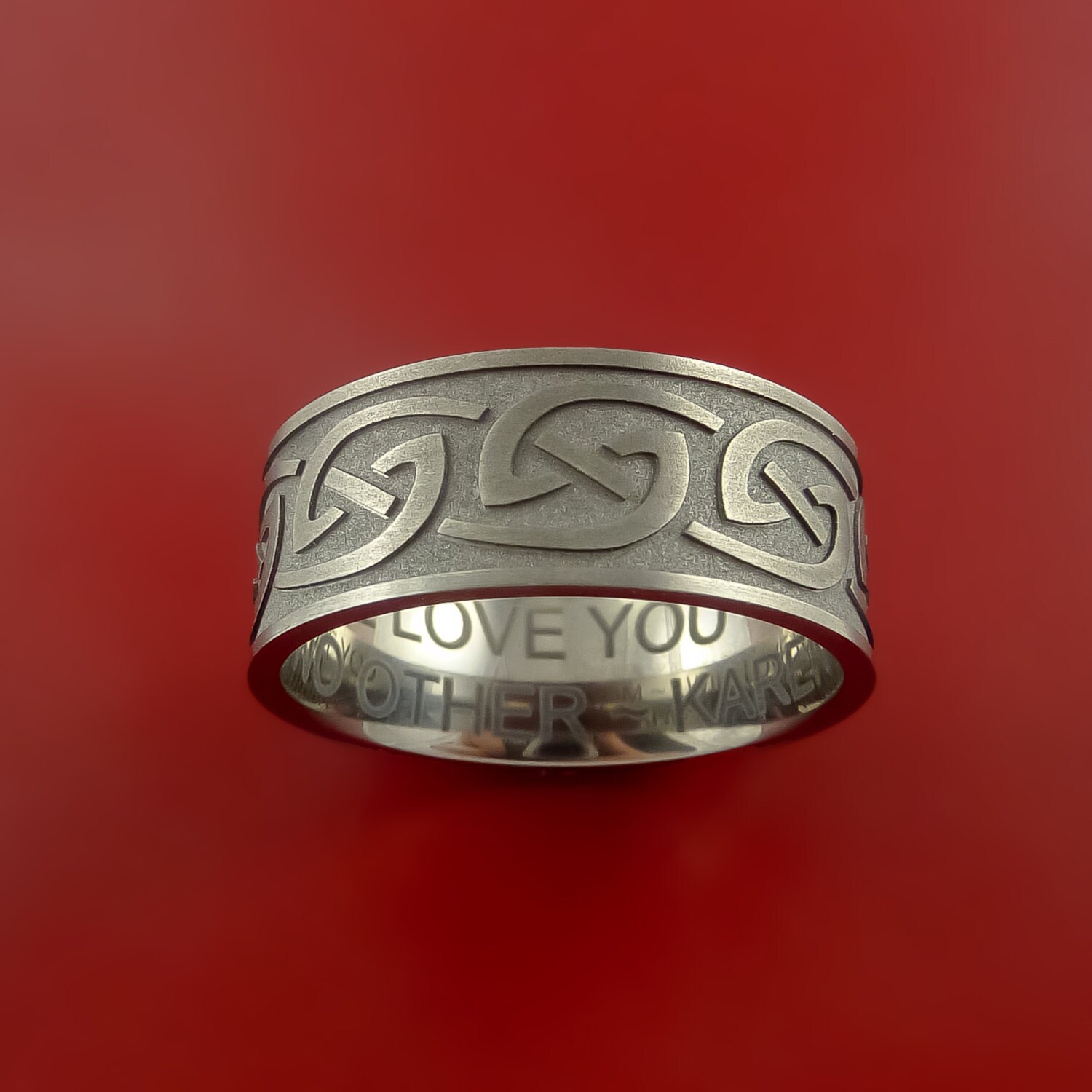 Titanium Celtic Band Infinity Symbolic Wedding Ring Custom - Etsy