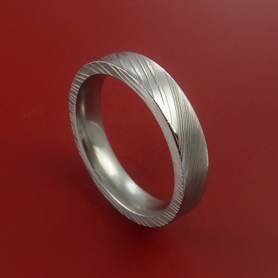 Damascus Steel Ring Wedding Band Genuine Craftsmanship - Etsy