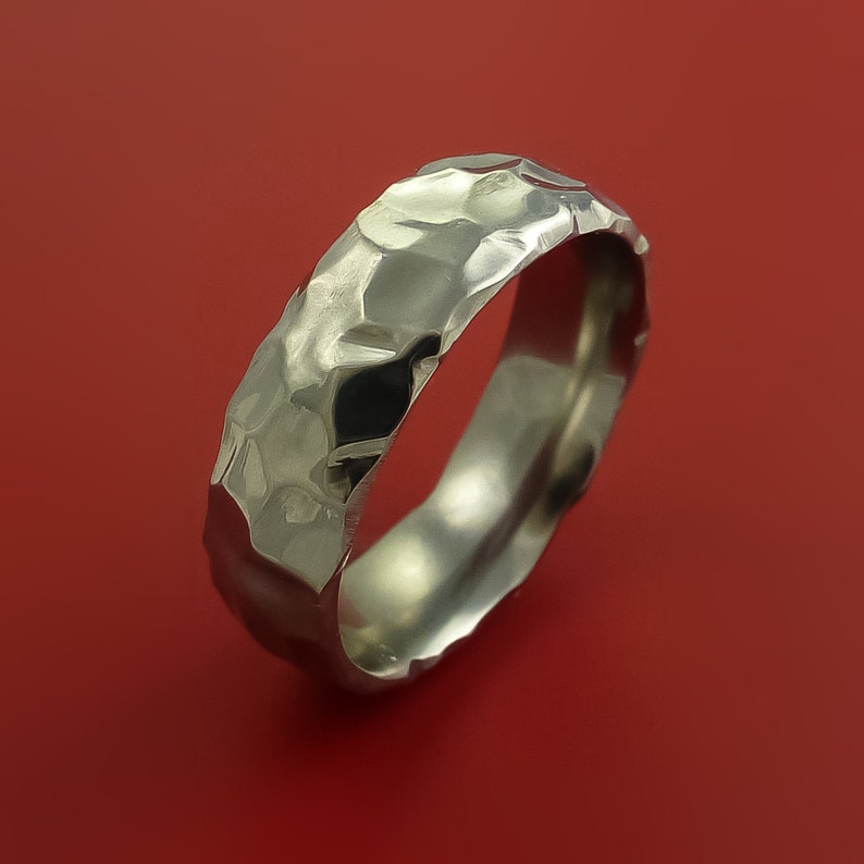 Titanium Modern Style Rock Hammer Finish Band Fashion Ring - Etsy